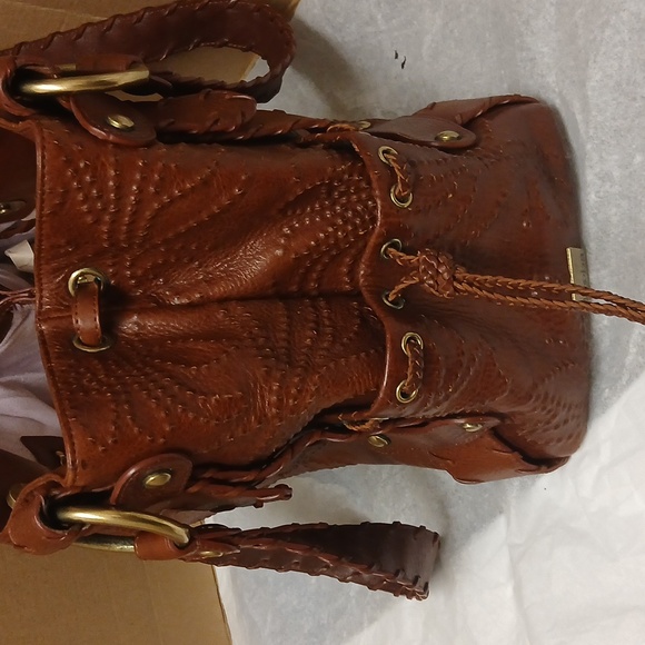 Kooba | Bags | Kooba Brown Leather Handbag Wtassels Siennabrownred Guc ...